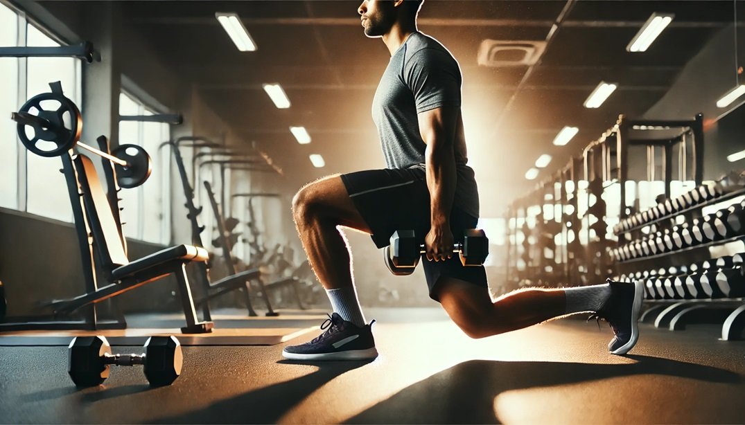 Zancadas con mancuernas: piernas, glúteos y estabilidad